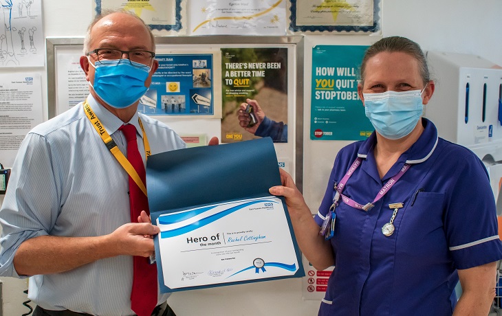 Matron wins ‘Hero of the Month’ award – East Sussex Healthcare NHS Trust